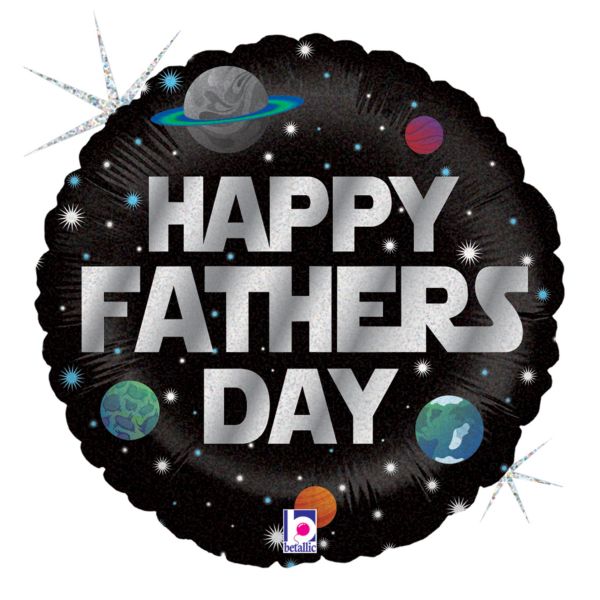 Happy Father's Day Space Themed Balloon – Pink Flamingo Party Co.