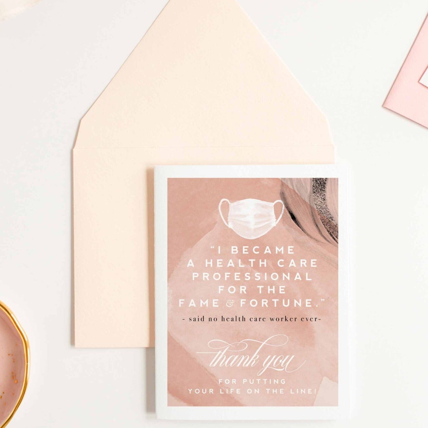 Thank You Health Care Worker Appreciation Card – Pink Flamingo Party Co.