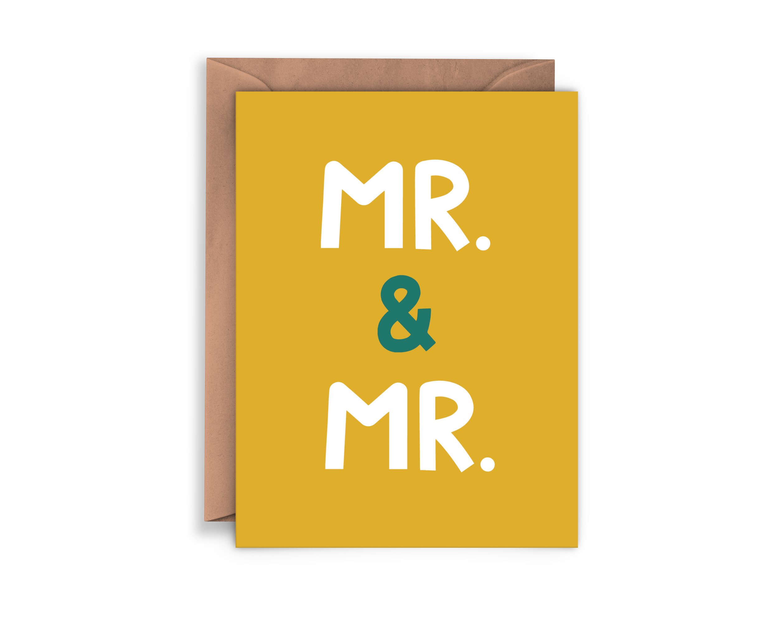Mr & Mr Gay Pride Engagement Wedding Card – Pink Flamingo Party Co.